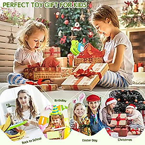 AiTuiTui Magnetic Drawing Board Mini Travel Doodle, Erasable Writing Sketch Colorful Pad Area Educational Learning Toy for Kid/Toddlers/Babies with 3 Stamps and 1 Pen (Green)