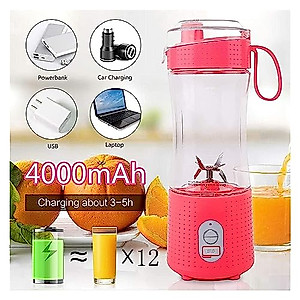 MODADA Portable Juicer USB Electric Blender Blender Fruit Smoothie Blender Cup Personal Food Processor Manufacturer Juice Extractor Mini blender for making shakes and smoothies for travel, kitchen, ca