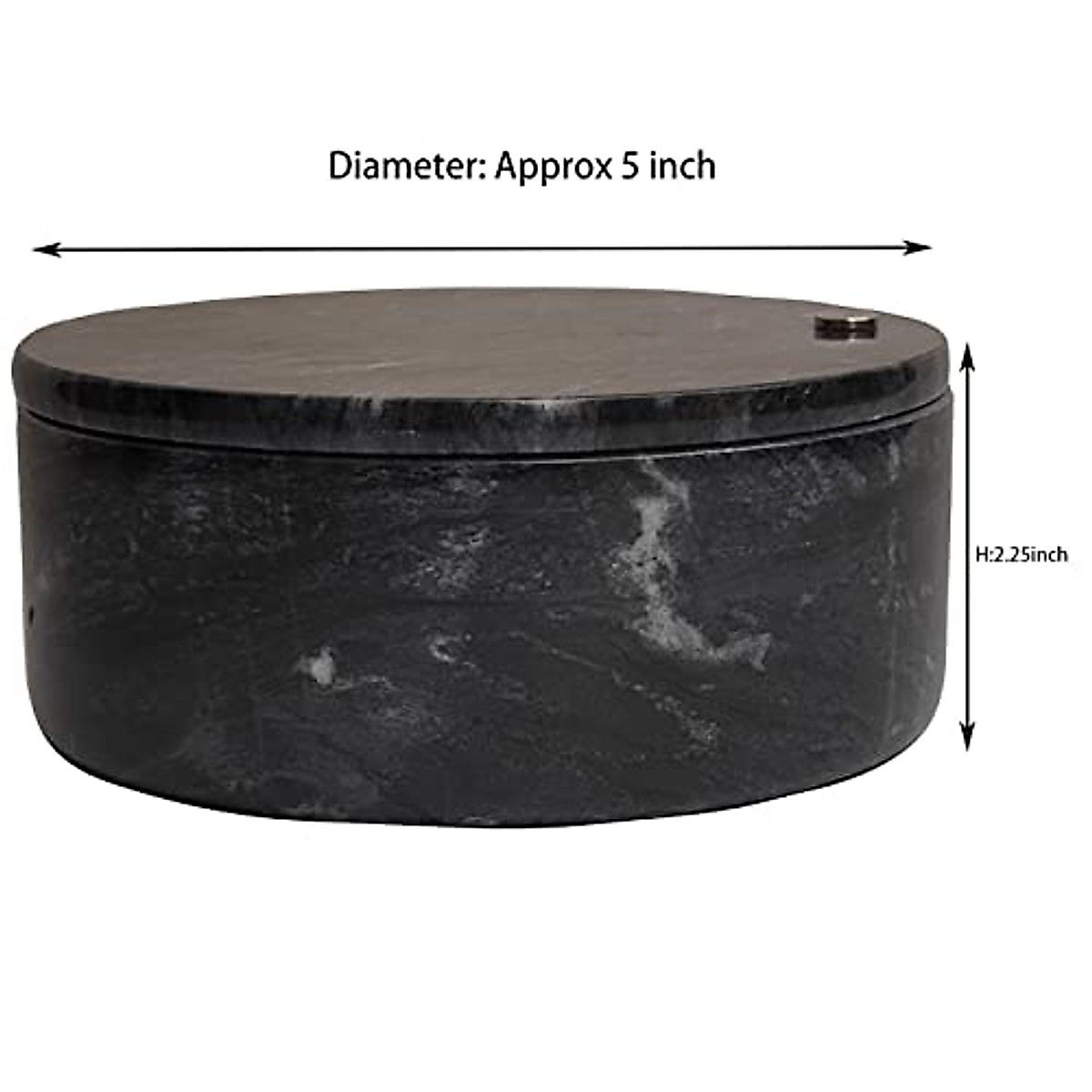 Ritadeshop Salt and Pepper Bowl/Dual Compartment Cellar with Swivel Top for Salt, Spice and Herbs Storage