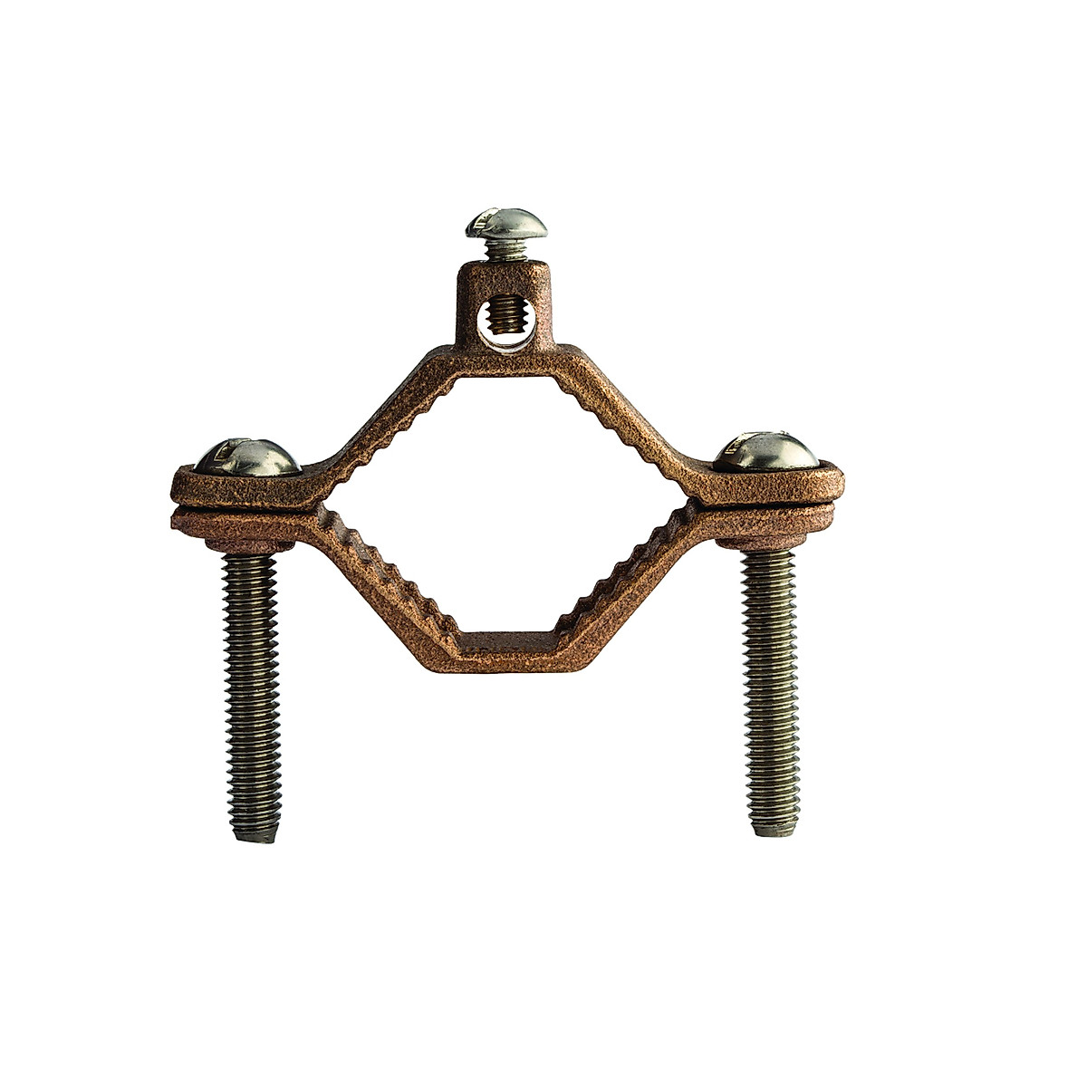 NSi Industries G-2-SDB-SB Heavy Duty Direct Burial Bronze Ground Clamp for 1.25"-2" Pipe, Silicon Bronze Hardware