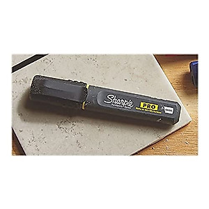 Sharpie Pro Permanent Marker, Medium, Chisel Tip, Black, 12 Count (2018326)