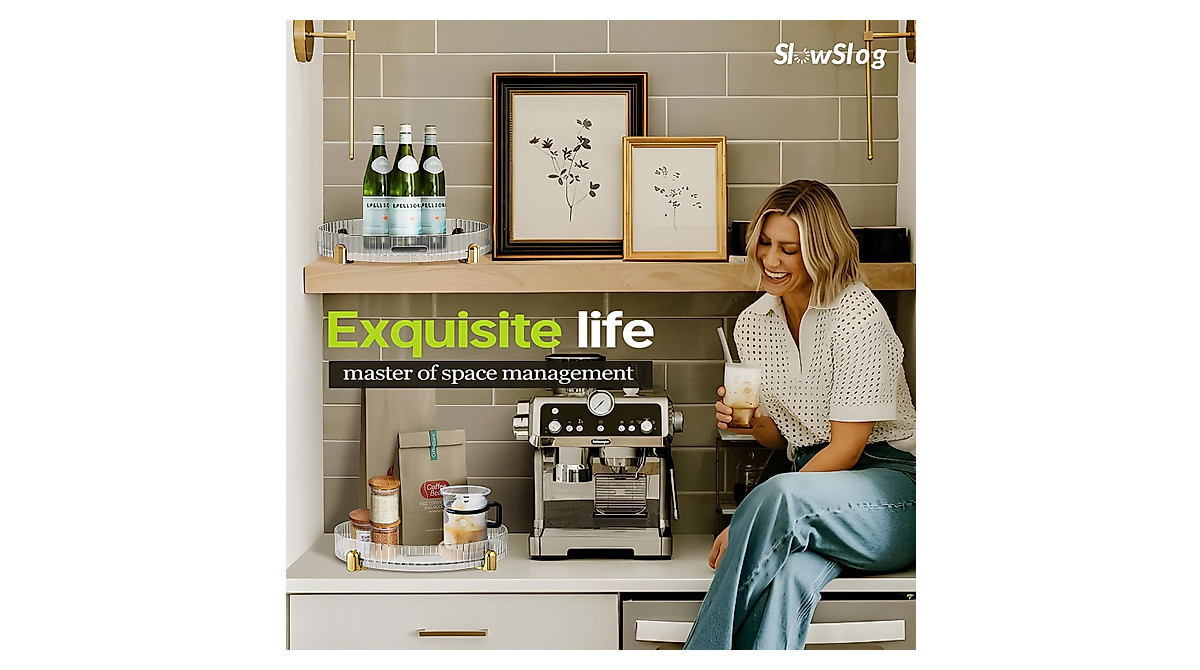 Slow Slog Lazy Susan Organizer - 360° Rotating Turntable for Kitchen