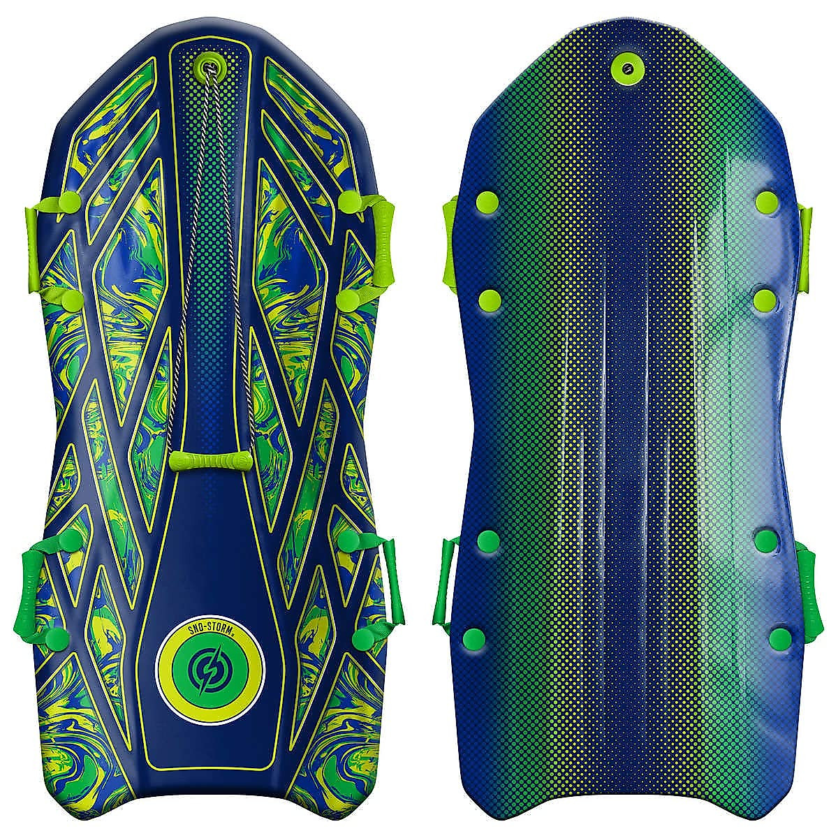 Sno-Storm 50" Vipernex Snow Sled Lightweight Glide Smoothly Ready to Ship, 2 Seater - Lime