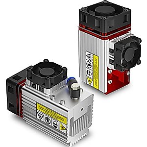 NEJE A40640Ⅱ Laser Module, 10W+ Output Power, FAC Tech - 2 x Beam, Built in High Pressure Air Assist, Come with Metal Nozzle, Compatible with Laser Engraver and Cutter