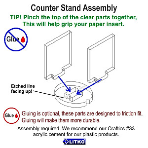 LITKO 1-inch Wargame Counter Stands, Clear (10)