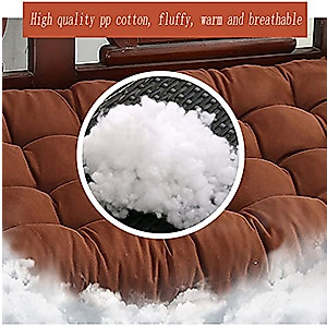 Hruile Garden Bench Cushion Pad 2 3 Seater Indoor Outdoor, Thick Seat Cushion Seat Pad Chaise Swing Chair Cushion Rectangle Bench Mat Cushion for Garden Patio,48x120cm,Orange