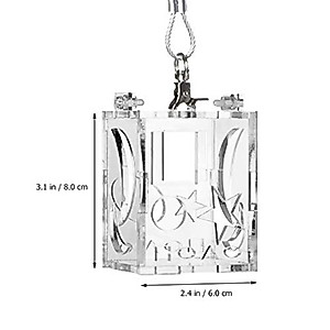 balacoo Bird Parrot Acrylic Foraging Toy Creative Hanging Parakeet Treat Feeder Toy Transparent Cockatiel Food Toys for Parakeet Cockatiel Conure