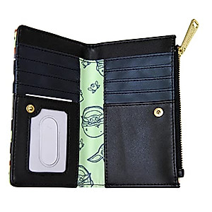Loungefly Star Wars The Mandalorian Baby Yoda All Over Print Faux Leather Wallet