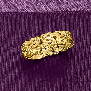 Ross-Simons 14kt Yellow Gold Byzantine Ring. Size 9