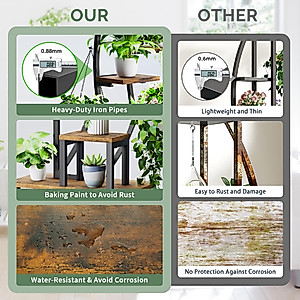 BACEKOLL Plant Stand Indoor with Grow Lights, 9 Tiered Metal Plant Shelf, 63" Tall Plant Stand for Indoor Plants Multiple, Large Plant Rack Display Shelves, Corner Plant Holder for Living Room, Patio