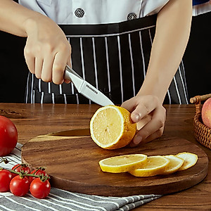 FRASOICUS 7 Pieces Kitchen Knife Set with Wooden Block, German Stainless Steel Ultra Sharp, Professional Chef Knife Set for Kitchen Best Gift