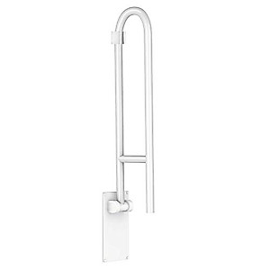 Moen R8960FDW Bathroom Safety 30-Inch Flip-Up Screw-In Bath Safety Screw-In Bathroom Grab Bar, Glacier White