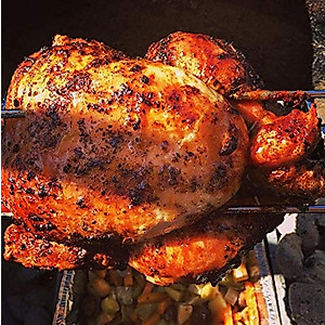 Onlyfire 37-45'' x 1/2'' Universal Hexagon 304 Stainless Steel Grill Rotisserie Spit Rod