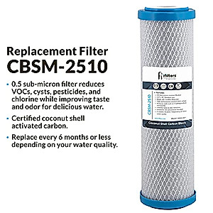 iFilters Countertop Ultra Drinking Water Filter for VOCs Cysts Pesticides Herbicides Chlorine Taste & Odor - Clear (CNTP-1C)