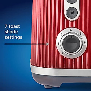 Oster® Retro 2-Slice Toaster with Quick-Check Lever, Extra-Wide Slots, Impressions Collection, Red