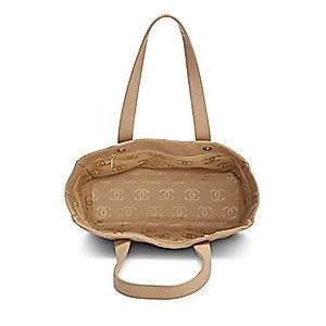 CHANEL, Pre-Loved Beige Calfskin Wild Stitch Tote Large, Beige