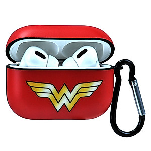 Airpods Pro Case, Luxurious Shockproof and Scratch-Proof Charging Protective Cover Specially Designed for Apple Airpods Pro with Key Chain（Wonder Woman）