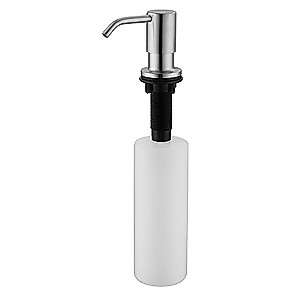 Soap Dispenser, Kitchen Soap Dispenser, Large Capacity 17 OZ Bottle, Stainless Steel Built in Soap Dispenser for Kitchen Sink, Brushed Nickel