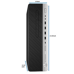 HP 800 G3 Small Form Computer Desktop PC, Intel Core i5-6500 3.20GHz Processor, 16GB Ram, 256GB NVMe SSD + 2TB HDD, New 24-inch Monitor, WiFi & Bluetooth, Wireless Keyboard Mouse, Windows 10 (Renewed)