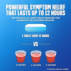Chest Congestion, Mucinex 12 Hour Extended Release Tablets, 68ct, 600 mg Guaifenesin Relieves Chest Congestion Caused by Excess Mucus, #1 Doctor Recommended OTC Expectorant