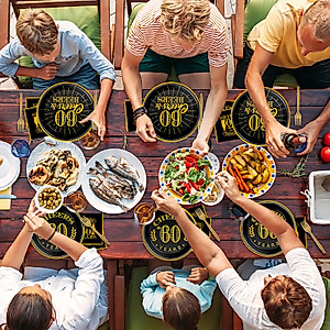 96 Pcs Cheers 60th Birthday Plates and Napkins Party Supplies Cheers to 60 Years Tableware Set 60th Party Birthday Decorations Favors for Men Women Serves 24