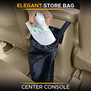 EcoNour Car Trash Can (2 Pack) | Hanging Trash Bag with Elastic Opening & Easy Mount | Garbage Can with Waterproof Oxford Material | Cute Accessories for Camping, Traveling & Outdoor