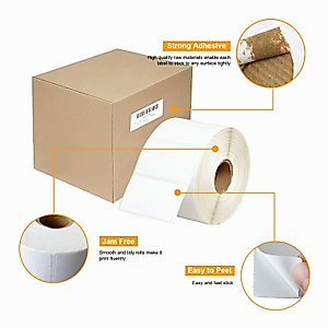 【15600 Labels/12 Rolls】 Labelebal 2" x 1" Direct Thermal Label (51mm x 25mm) Multipurpose Shipping Address Barcodes Labels Compatible for Zebra & Rollo Desktop Label Printer (1300 Labels/Roll)