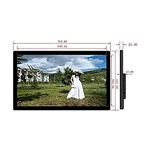 32 Inch IPS Digital Photo Frame Electronic Photo Album Advertising Player Supports 1080p HDMI (Color : White)