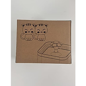 AONBOY Cat Water Fountain, Ultra Silent Cat Fountain 67oz/2L, with LED Light, Activated Carbon Filter, Pet Water Fountain for Cats and Small Dogs