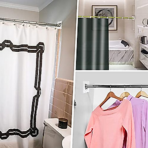 80mm Adhesive Shower Curtain Rod Holder 6PCS Large Shower Curtain Tension Rod Holders for Wall No Drilling Bathroom Shower Curtain Mount Holder Brackets
