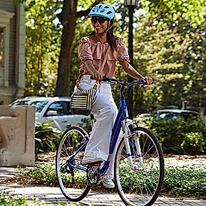 ROYCE UNION RMY 700c Womens 21-Speed Hybrid Comfort Bike, 17" Aluminum Frame, Pearl Blue