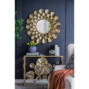 A&B Home 10'' Decorative Antique Porcelain Jar with Lid Flower Pot Planter Blue and White Vase Floral Print Centerpiece Home Decor Indoor Outdoor