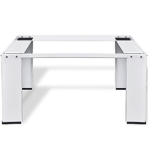 Festnight Washing Machine Pedestal with Dryer Mini Refrigerator Cabinet Stand Load Capacity 220.5 lb for Utility Room Home Furniture White 24.8 x 21.3 x 12.2 Inches (W x D x H)