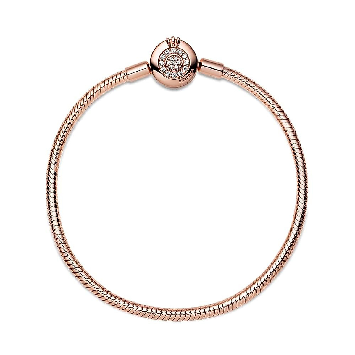 PANDORA Sparkling Crown O Snake Chain Bracelet