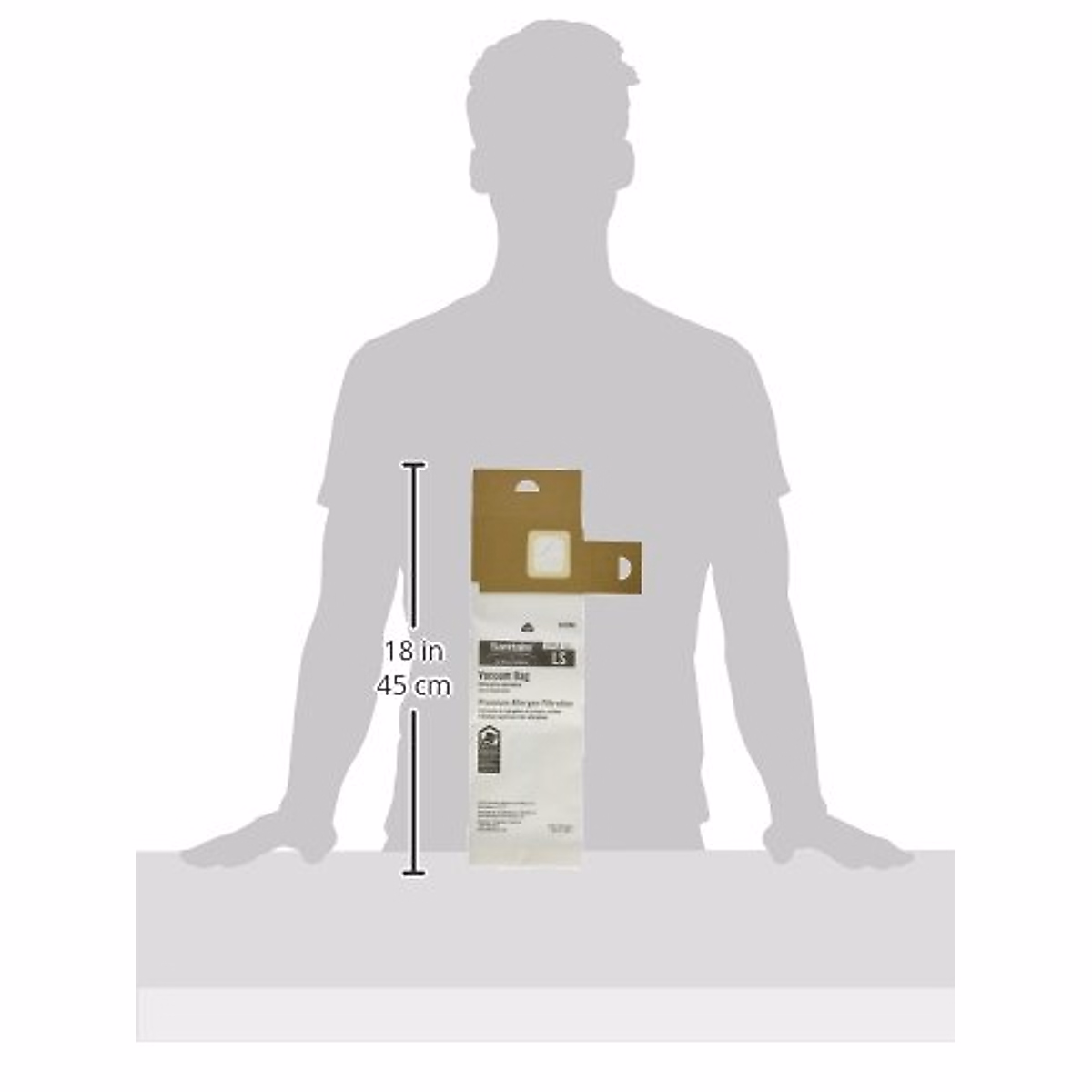 Sanitaire - EUK63256A10 LS Premium Paper Bag (Pack of 5), Fits Models SC5713, SC5815, SP5816 Series Upright Vacuums, 63256A