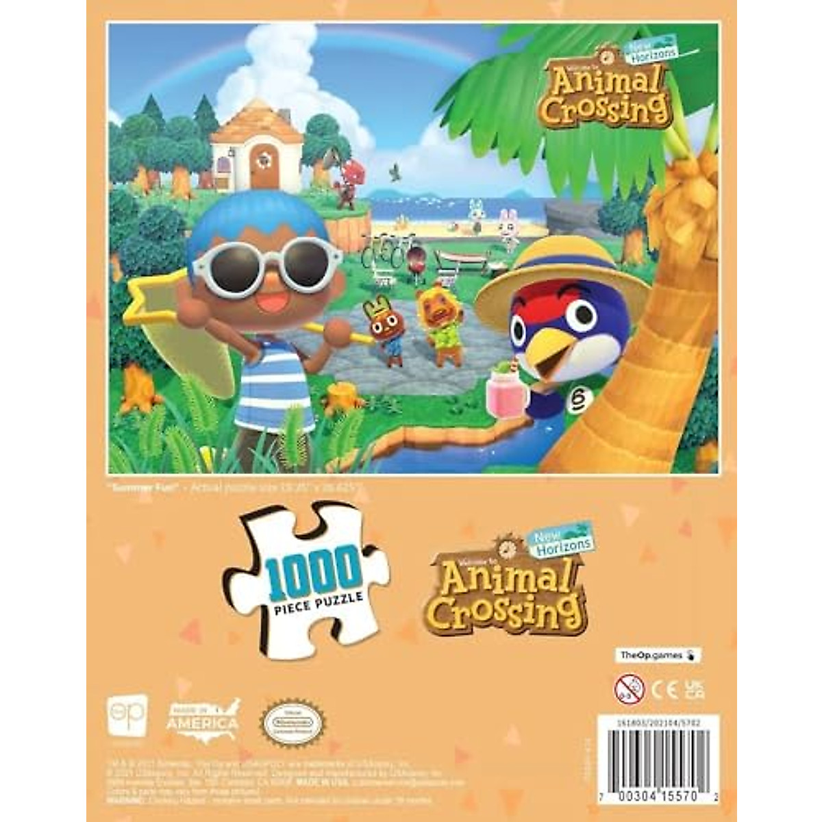 Animal Crossing “Summer Fun” 1,000 Piece Jigsaw Puzzle | Collectible Puzzle Featuring Familiar Characters from The Nintendo Switch Game | Officially Licensed Nintendo Merchandise