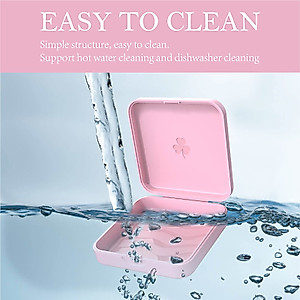 Retainer Case Compatible with Invisalign, ARGOMAX Aligner Case, Braces Box, 1 Piece Orthodontic Box (Pink).