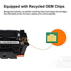 v4ink 414A Toner Cartridge [with Chip] Replacement for HP 414A W2020A 4 Packs for use in HP Color Pro MFP M479fdw M479fdn M454dw M454dn M454 M479 M455dn M480f Printer, Remanufactured Toner (4 Packs)