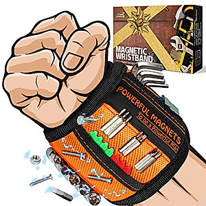 Tool Gifts for Men Stocking Stuffers - Magnetic Wristband for Holding Screws, Tool Belt Gifts Ideas for Dad Fathers Him Christmas Birthday, Gadgets for Women Husband DIY Handyman, Carpenter