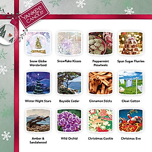 Yankee Candle Advent Calendar 2022 Book | Scented Candles Gift Set | 12 Filled Votives, 12 Tea Lights and 1 Tea Light Holder | Snow Globe Wonderland Collection for Women