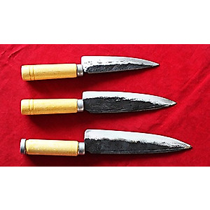 Buheung Rail Forged Cast Iron Kitchen Chef Knife Santoku Handmade 3pcs Gift Set
