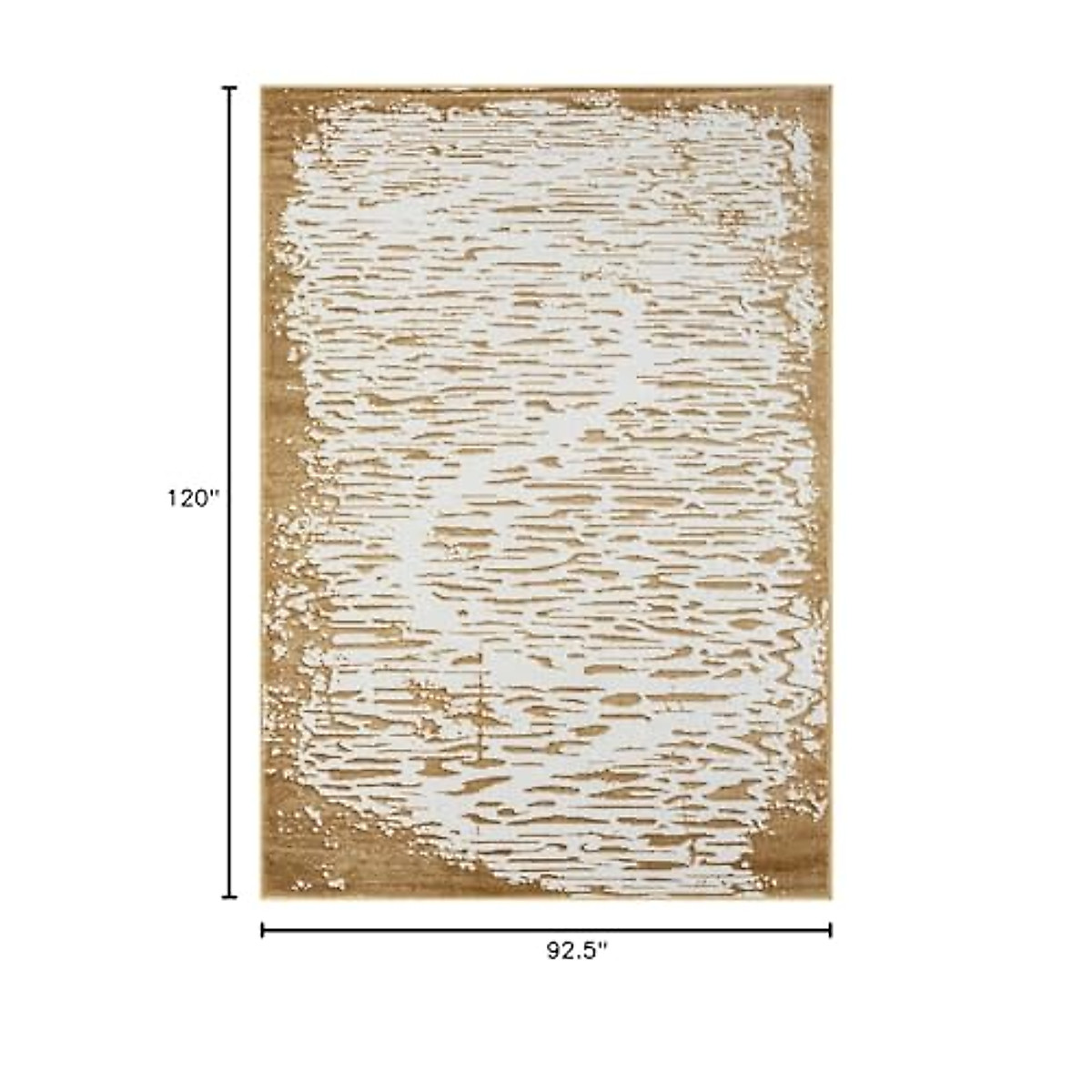LUXE WEAVERS Artistic Textured Metallic Area Rug,Gold,8'X10'