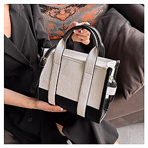 WolmaSup The Tote Bag for Women Leather The Tote Bag Dupes Mini Handbags White Black