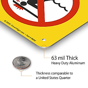 SmartSign 12 x 18 inch “Caution - Shallow Water, No Diving” Sign With Graphic, Digitally Printed, 55 mil HDPE Plastic, Multicolor, Made in USA