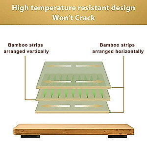 Cutting board Compatible with Ninja Foodi SP101 SP201 SP301 Digital Dual Heat Air Fryer, for Countertop Convection Toaster Oven, Heat Resistant Silicone Feet, Creates Storage Space, Protects Cabinets