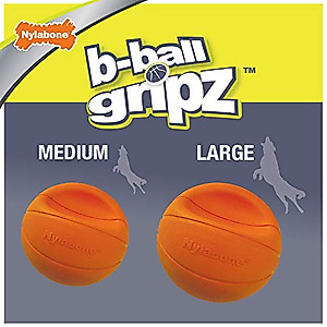 Nylabone Power Play Dog Basketball B-Ball Gripz Basketball Medium (1 Count)