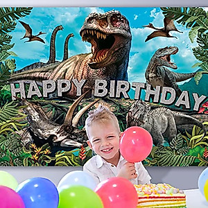 Dinosaur Backdrop,7x5FT Dinosaurs Background Dinosaur Birthday Backdrop Party Decor Dinosaur World Banner Dinosaur Theme Birthday Party Backdrop Supplies for Kids