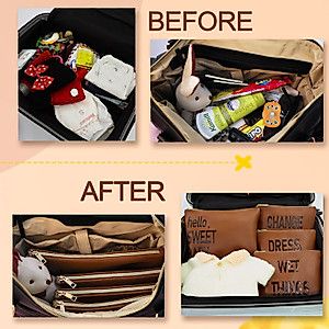 Omanmoli Diaper Bag Organizing Pouches,Leather Diaper Bag Organizer,Diaper Bag Essential items, Dry Wet Bags for Baby,Diaper Bag Organization (Brown)