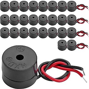 25PCS Buzzer DC 3-12V Wired Connector Active Electronic Buzzer 85dB