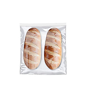 [ PACK oF 100 ] Food Storage Bags 2 GALLON SIZE - 13" x 15" Clear Resealable Closure 2 Mil. Thick For Kitchen, Brining, Office, Moving, Organization & Storage